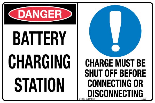 Danger Battery Charging Station Sign | Safety Network
