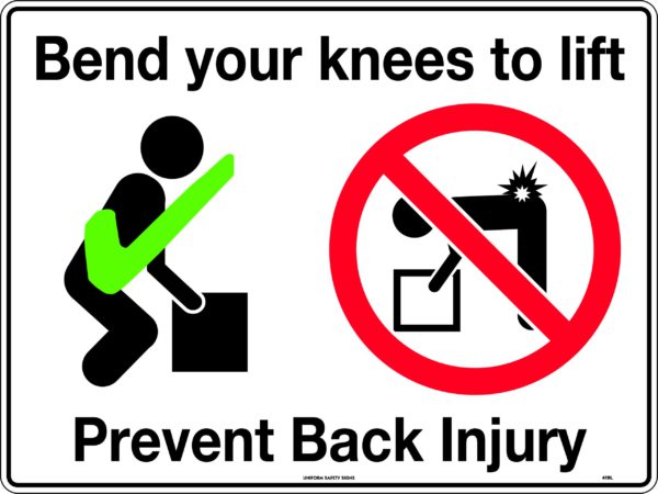 Bend your Knees to Lift Prevent Back Injury | Safety Network