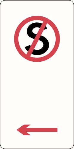 No Standing (with left arrow) | Safety Network