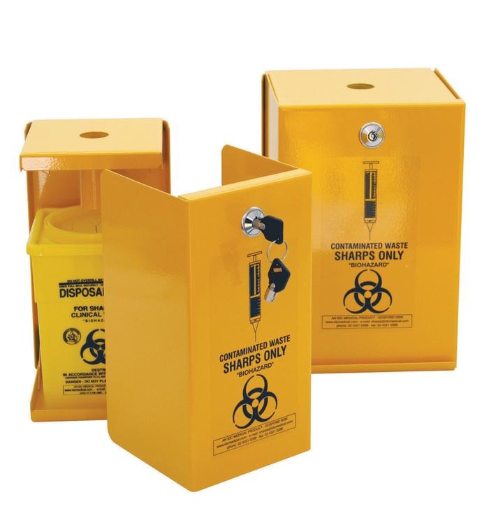 5L Sharps Metal Safe Yellow Armour 5L Plastic Containers